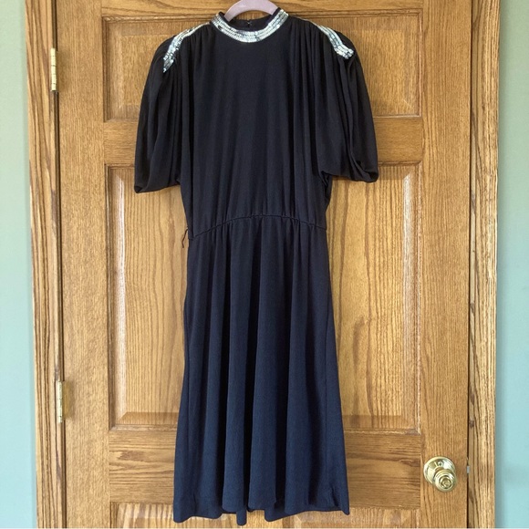 Sears | Dresses | 55 Vintage Sears Black With Silver Sequins Accents ...